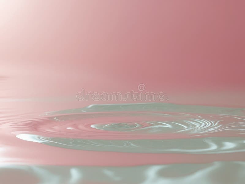 Translucent Water Surface with Ripples and Soft Pink Background. Stock ...