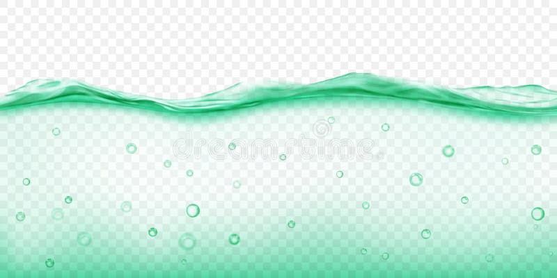 Translucent Water Wave with Air Bubbles Stock Vector - Illustration of ...