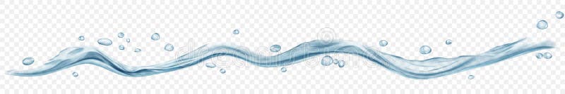 Translucent Water Wave with Drops Stock Vector - Illustration of ...