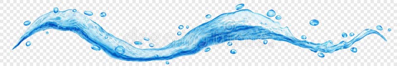Translucent Water Wave with Drops Stock Vector - Illustration of bubble ...