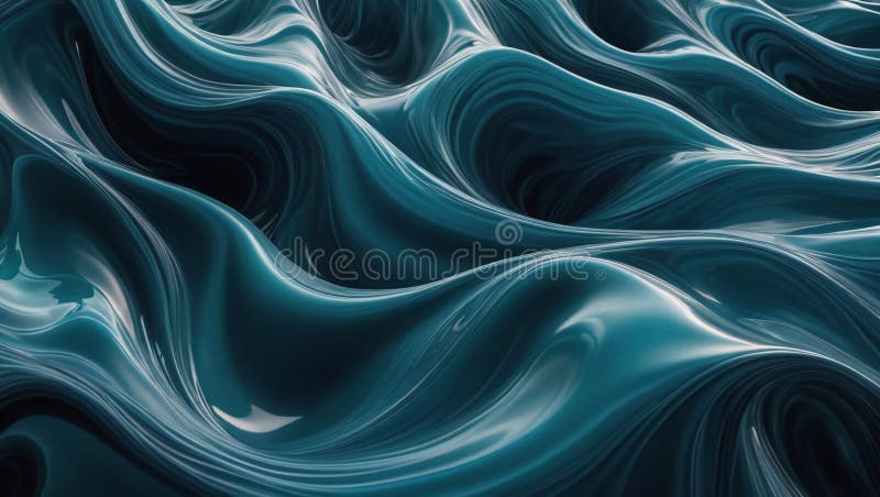 Translucent Waves of Deep Ocean Blue Organic Texture Pattern Stock ...