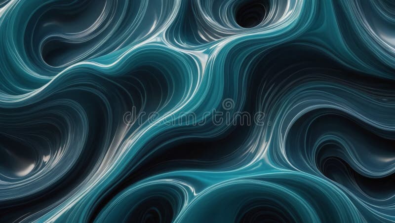 Translucent Waves of Deep Ocean Blue Organic Texture Pattern Stock ...