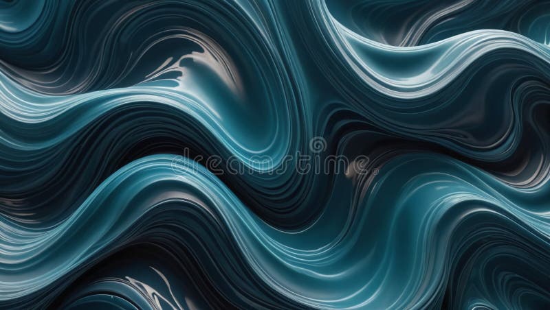 Translucent Waves of Deep Ocean Blue Organic Texture Pattern Stock ...