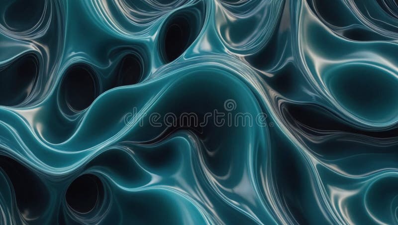 Translucent Waves of Deep Ocean Blue Organic Texture Pattern Stock ...