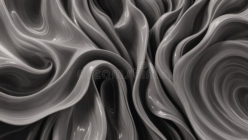 Translucent Waves Ethereal Grey 3D Texture Pattern Stock Illustration ...