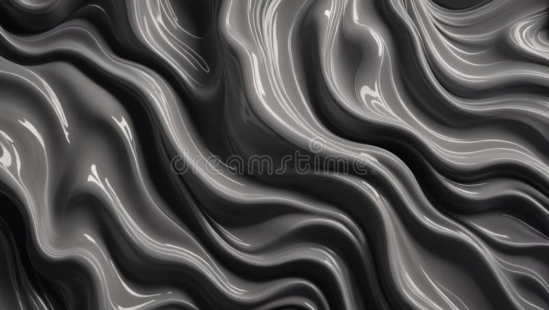 Translucent Waves Ethereal Grey 3D Texture Pattern Stock Illustration ...
