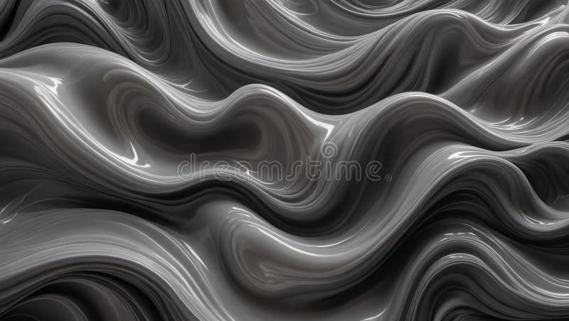 Translucent Waves Ethereal Grey 3D Texture Pattern Stock Illustration ...