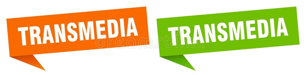 Transmedia Banner. Transmedia Speech Bubble Label Set Stock Vector ...
