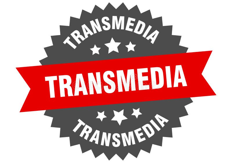 Transmedia Sign. Transmedia Circular Band Label. Transmedia Sticker ...
