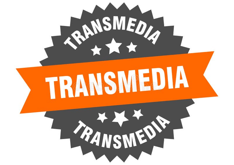 Transmedia Sign. Transmedia Circular Band Label. Transmedia Sticker ...