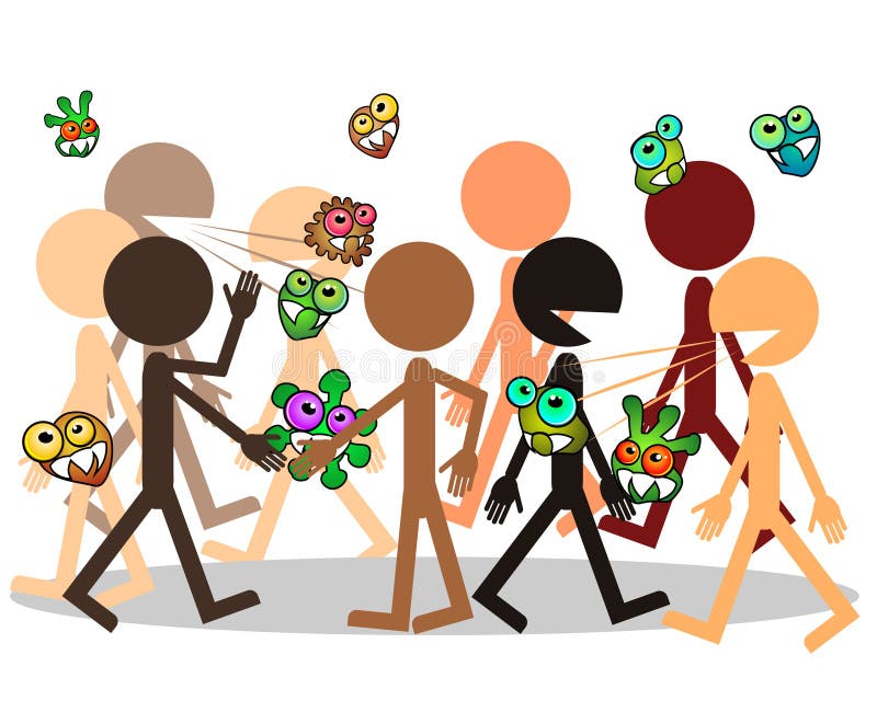 Transmissie van besmetting vector illustratie. Illustration of ...