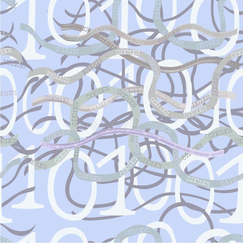 Transmission of Binary Information. Stock Vector - Illustration of ...