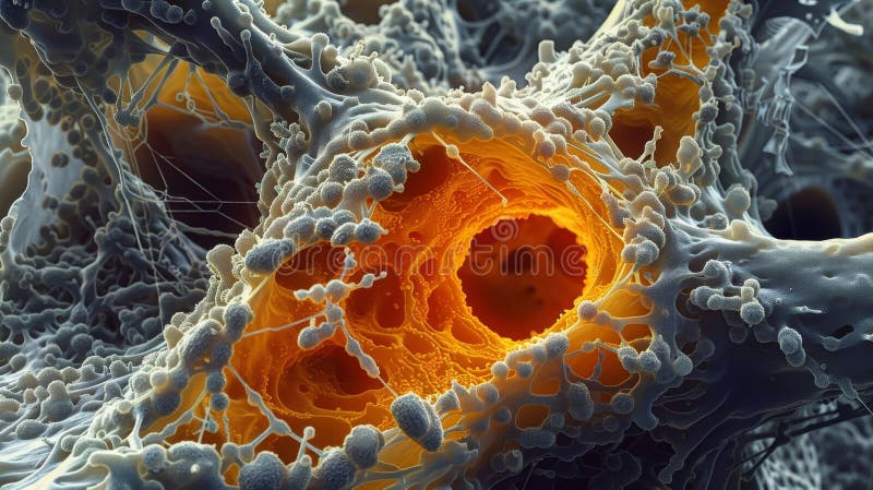 A Transmission Electron Microscope Image of a Cell Revealing the ...