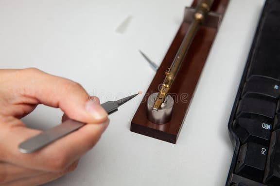 Transmission Electron Microscope Sample Holder Been Loaded with an ...