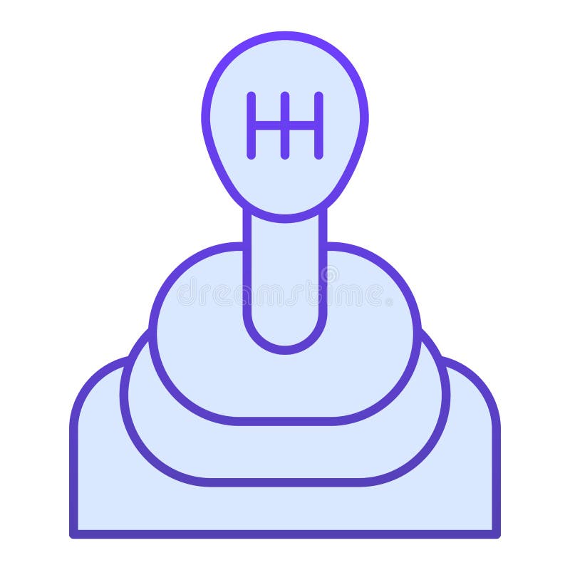 Transmission Flat Icon. Gear Shift Vector Illustration Isolated on White Stock Vector ...