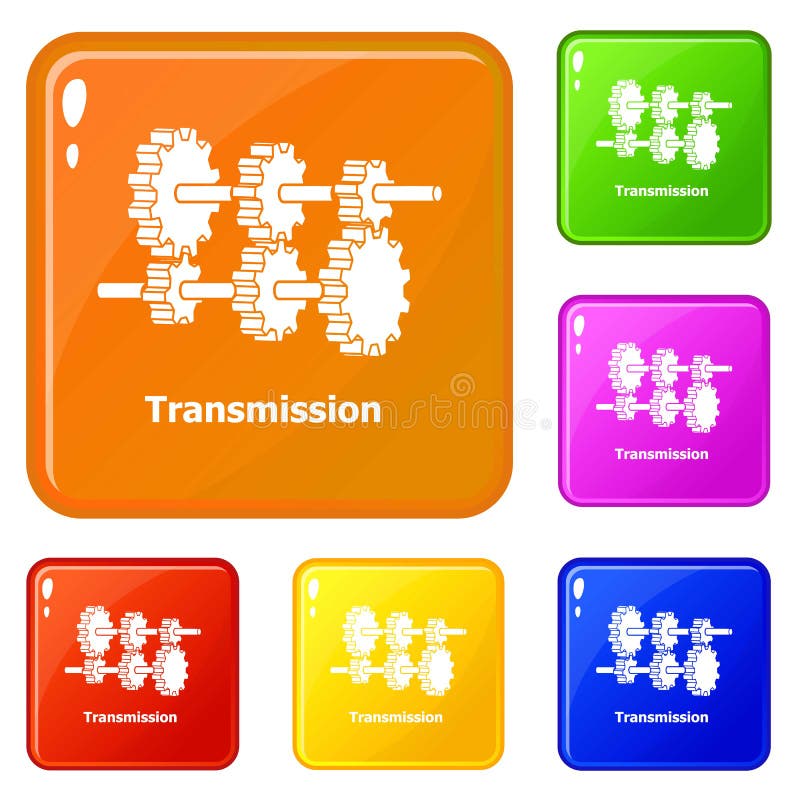 Transmission Icons Set, Simple Style Stock Vector - Illustration of ...