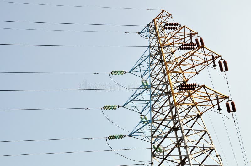 Transmission line stock photo. Image of engineering, construction ...