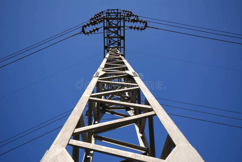 Transmission line stock image. Image of electricity, blue - 9521373