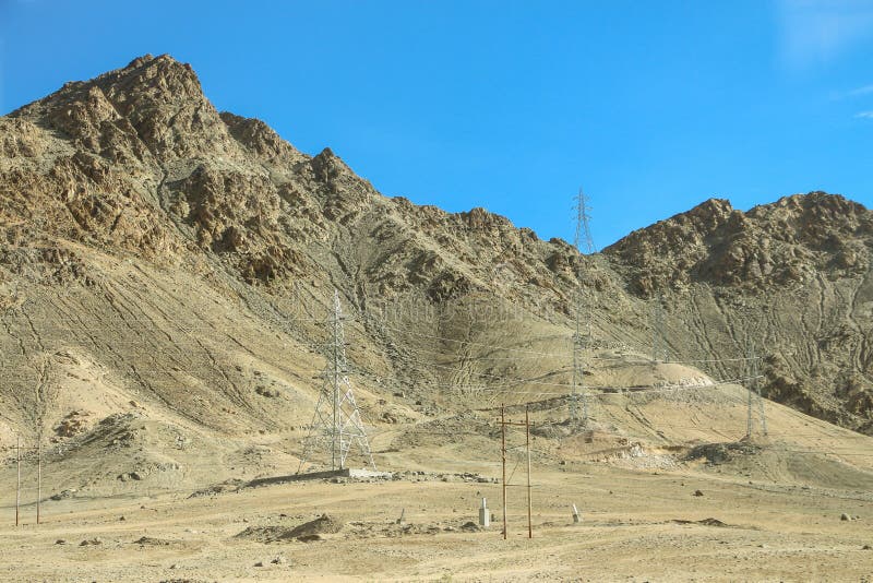 Transmission line stock photo. Image of highland, land - 86065952