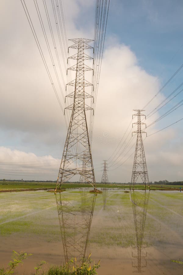 Transmission line tower. stock photo. Image of industry - 126642000