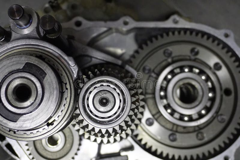 Transmission. metal gears. stock image. Image of concept - 65922477