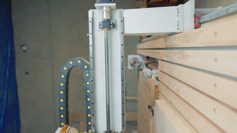 Transmission of Motion in a CNC Machine Stock Footage - Video of ...