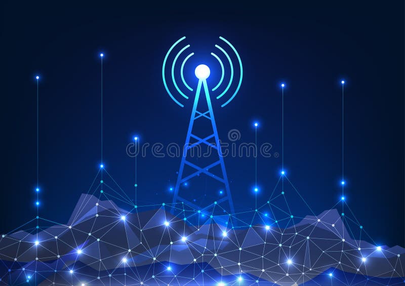 Transmission Technology Transmission Towers that Send Data Waves To ...