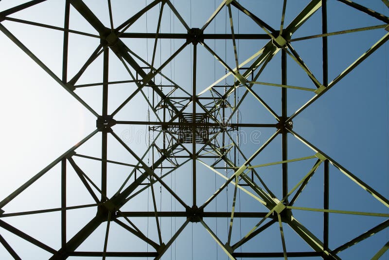 Geometric Pattern in an Electricity Pylon Stock Image - Image of shape ...
