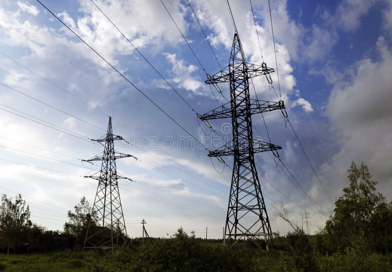 Transmission tower stock photo. Image of cable, charge - 47049416