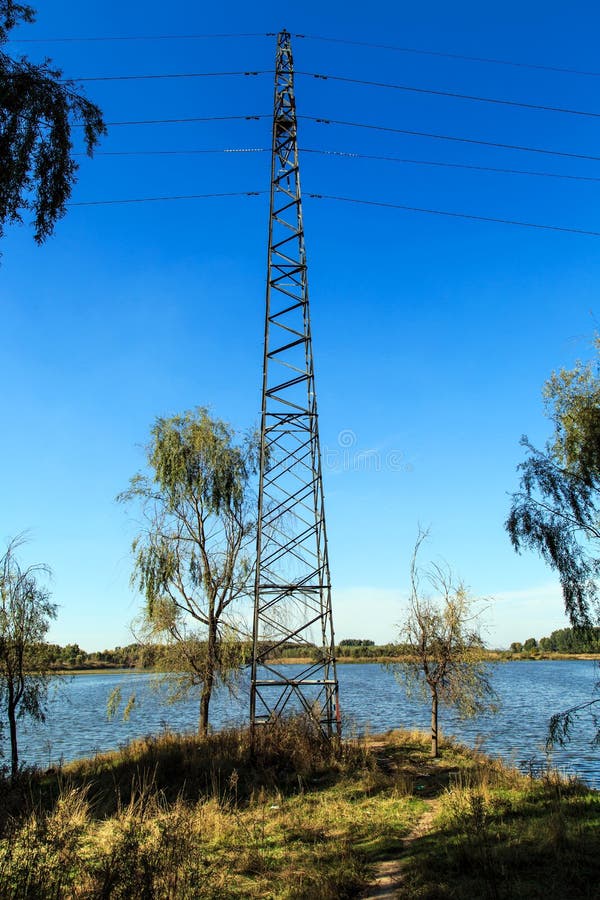 Transmission tower stock photo. Image of format, steel - 60674944
