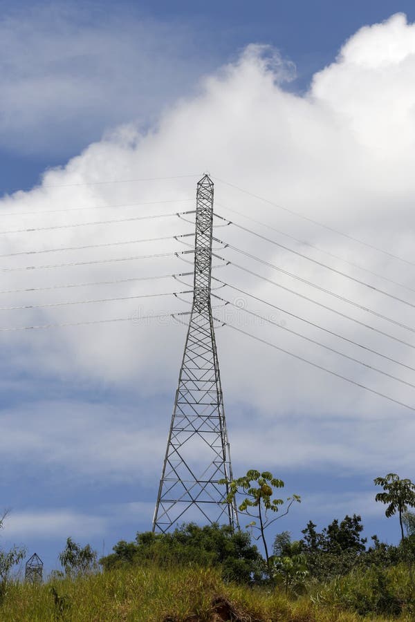Transmission tower stock photo. Image of cloudy, power - 87808462