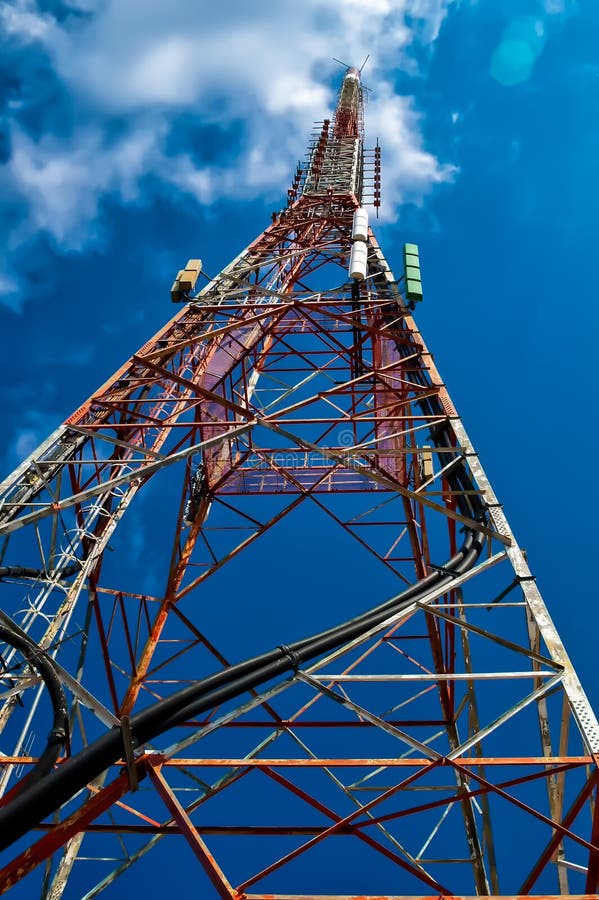 Transmission Tower or Transmission Mast with Antennas for Data ...