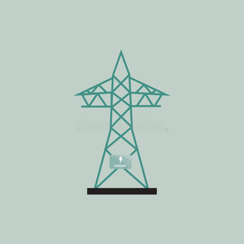 Transmission Tower. Vector Illustration Decorative Design Stock Vector ...