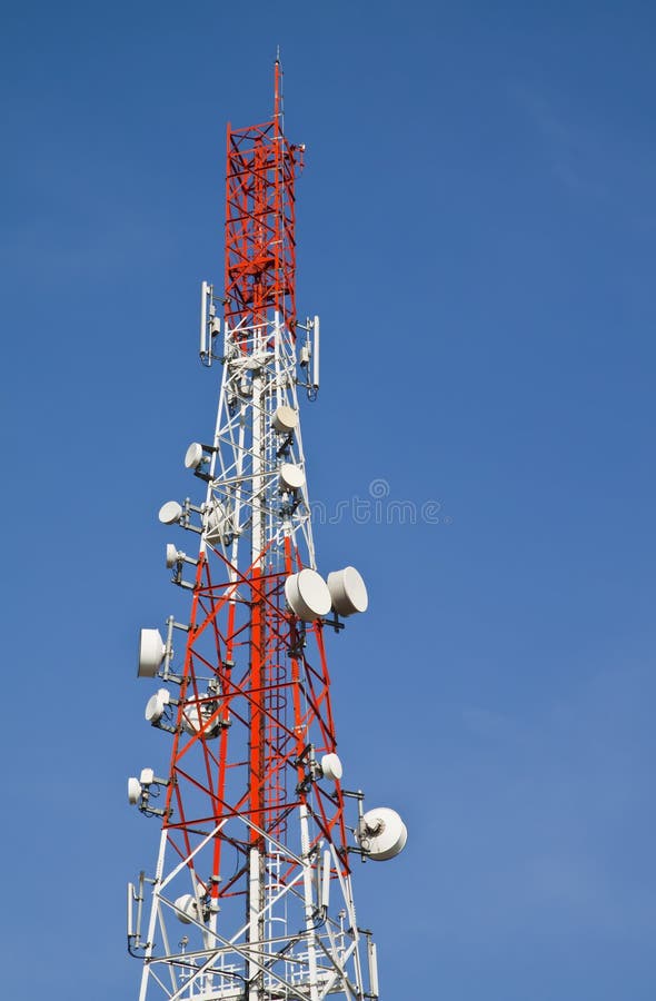 Transmission towers. stock image. Image of mass, telecommunication ...
