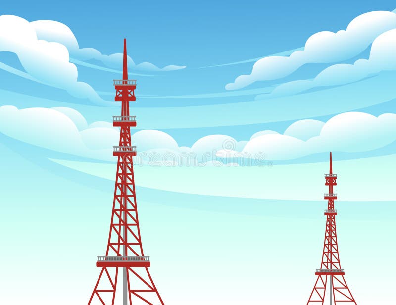 Transmission Towers Designed for Communication. Signal Relay Masts ...