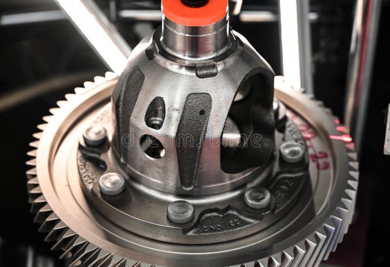 Transmission Using a Steel Gear Wheel Stock Image - Image of machine ...