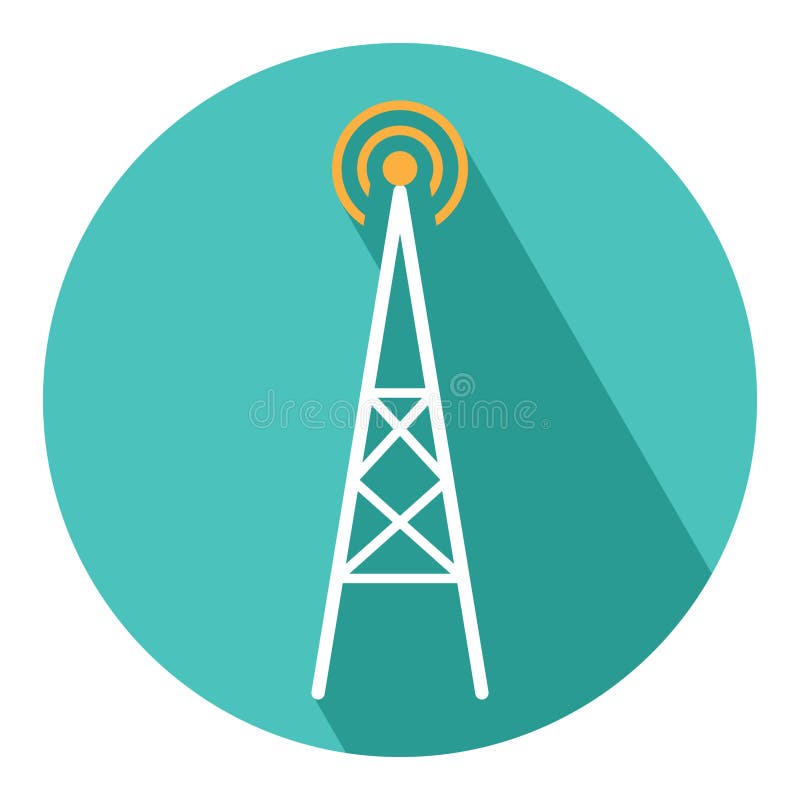 Transmitter Antenna. Vector Illustration Decorative Design Stock Vector ...