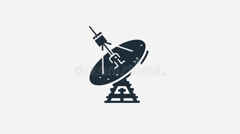 Space Exploration Transmitter Icon for Communication Technology Design ...