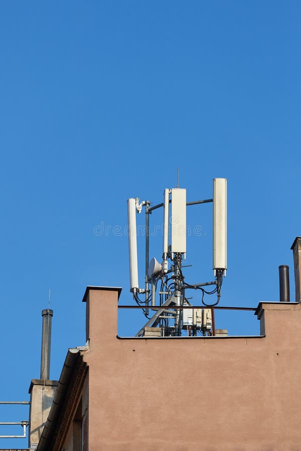 Transmitter Mobile Network Antennas Stock Image - Image of aerial ...