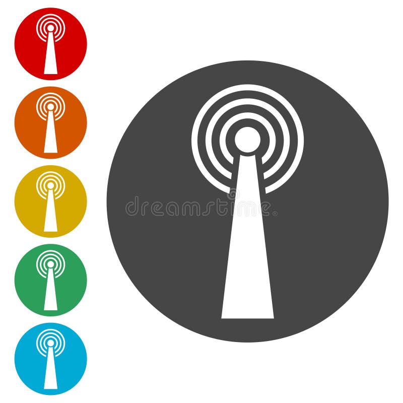 Transmitter Simple Icon, Transmitter Tower Icon Stock Vector ...