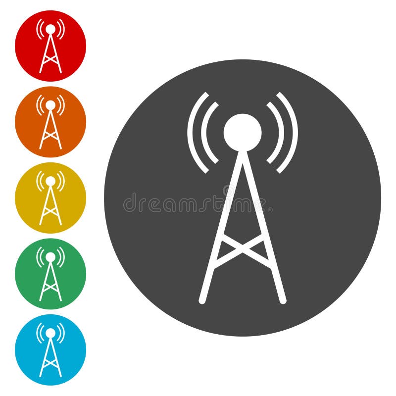 Transmitter Simple Icons Set Stock Vector - Illustration of simplus ...