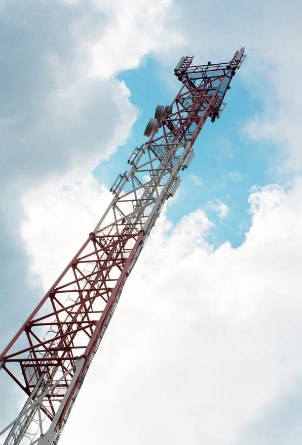 Transmitter tower. stock image. Image of mobile, cellular - 14374401