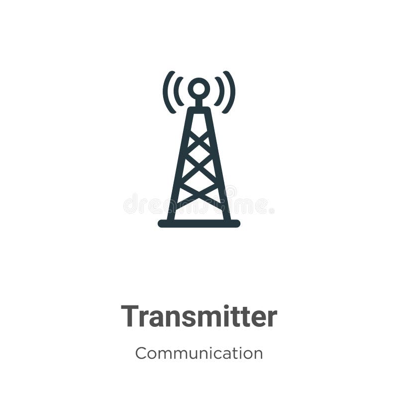 Transmitter Icon In Trendy Design Style. Transmitter Icon Isolated On ...