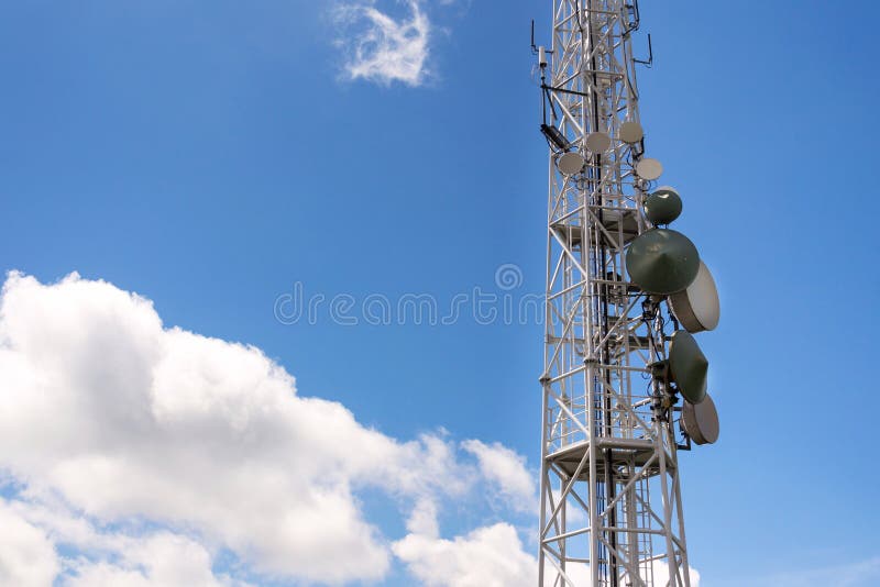 Transmitters and Aerials on Telecommunication Tower, Wireless ...