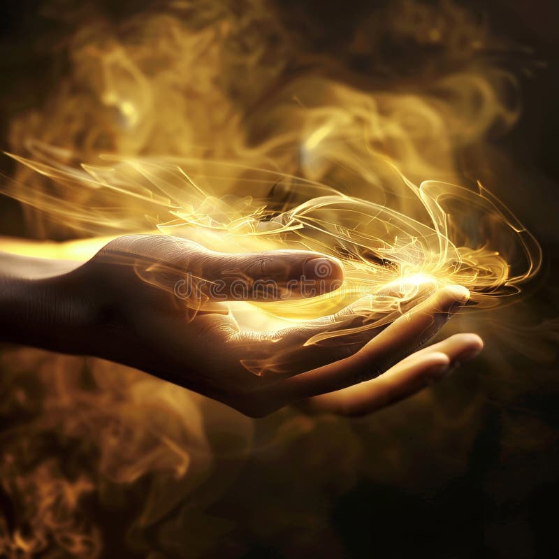 Transmuting Energy into a Tangible Force Stock Illustration ...