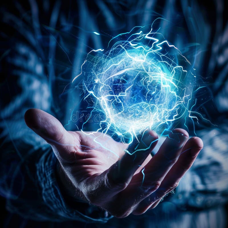 Transmuting Energy into a Tangible Force Stock Illustration ...