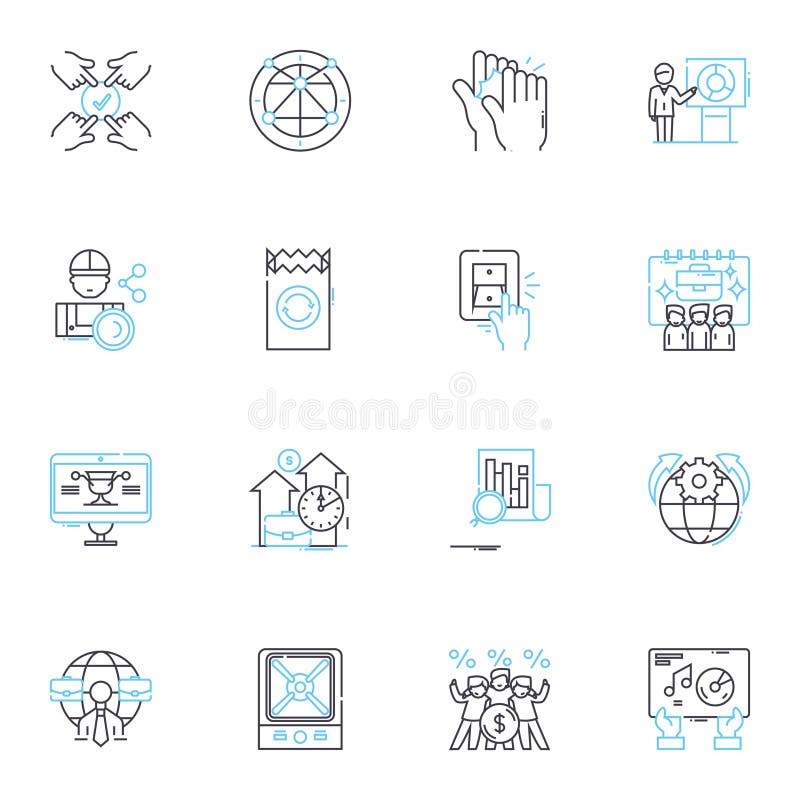 Transnational Communication Linear Icons Set. Globalization, Diaspora ...
