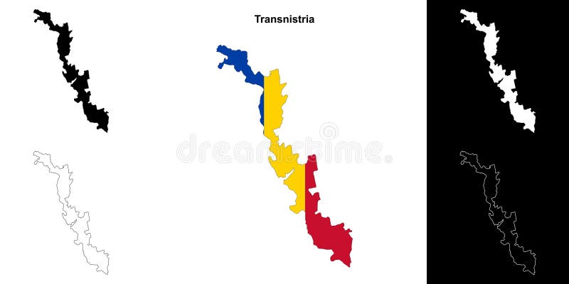 Transnistria outline map stock vector. Illustration of transnistria ...
