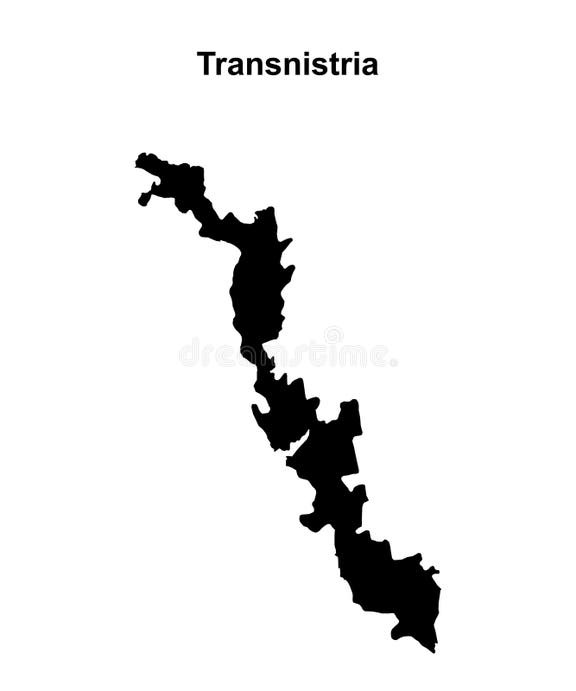 Transnistria outline map stock vector. Illustration of silhouette ...