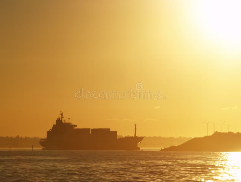 Transoceanic cargo ship stock photo. Image of anchor, anchored - 5750186